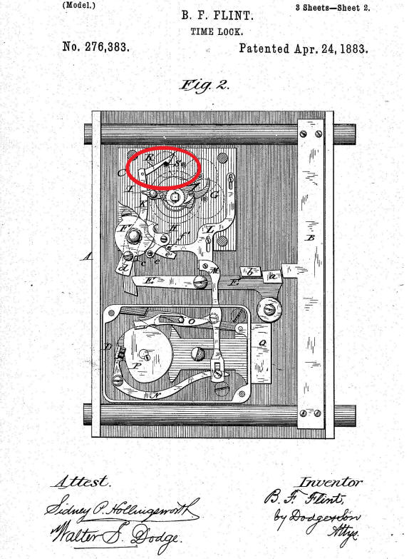 Con. 1mvt, on double dial combo lock